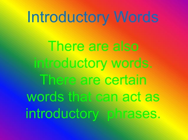 Intro Phrases | PPTX