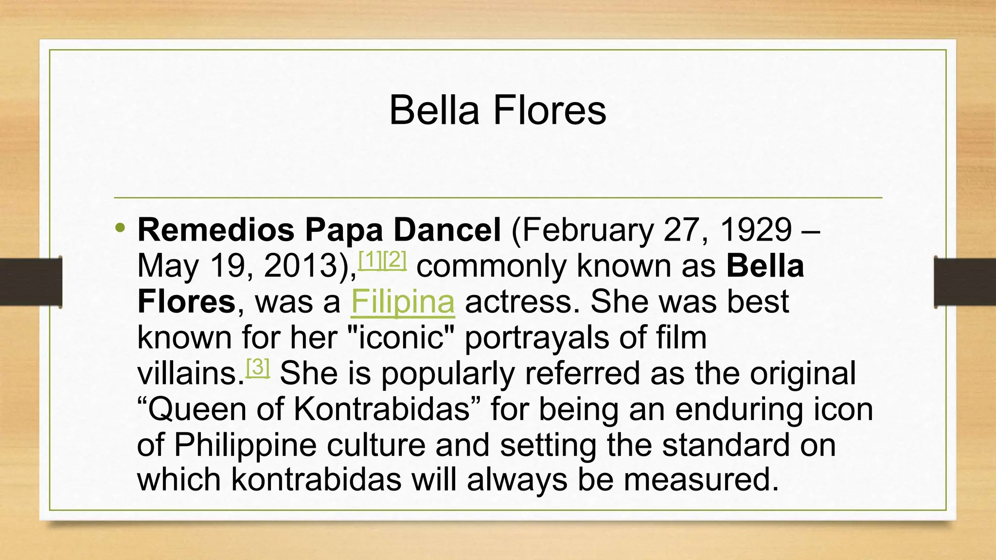 Bella Flores Biography, Career, Early Life, Filmography.pptx