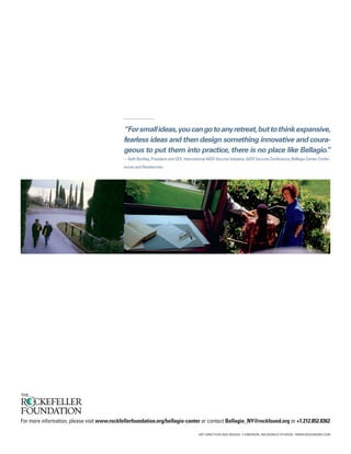 The Rockefeller Foundation's Bellagio Center | PDF