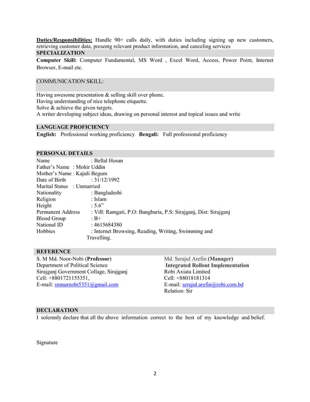 Bellal cv pdb (digicon+hajj) | PDF