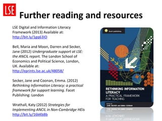 Developing digital and information literacies in LSE undergraduate ...