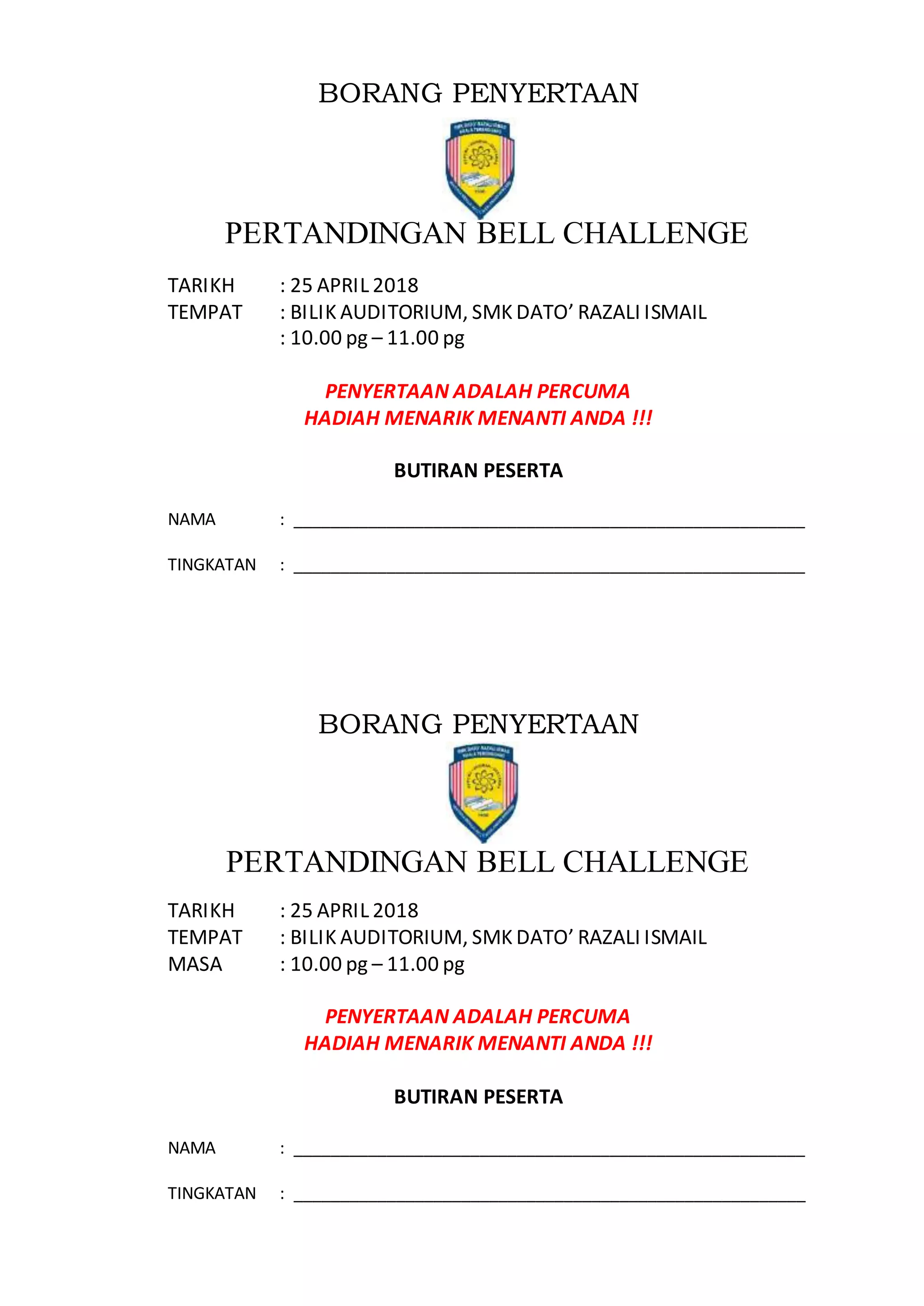 Bell challenge | DOCX