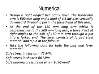 Bell Crank Lever.pptxDesign of Bell Crank Lever | PPTX