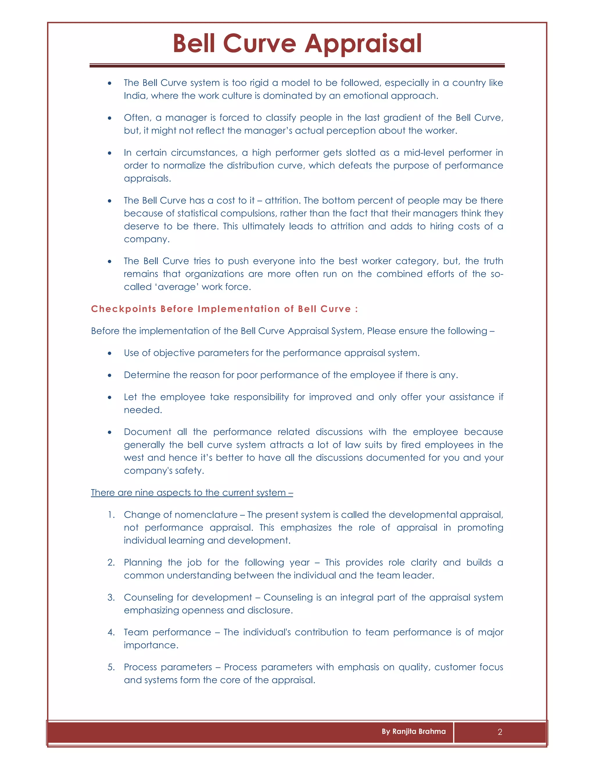 Bell curve appraisal | PDF