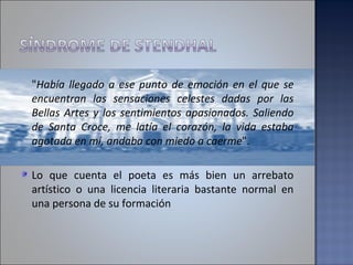 Belleza y sindrome de stendhal | PPT | Medical Health