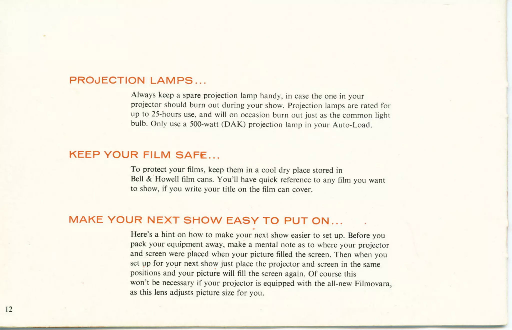 Bell & howell autoload 8mm projector user manual_english | PDF