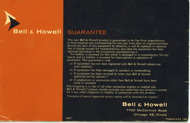 Bell & howell autoload 8mm projector user manual_english | PDF