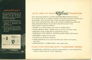 Bell & howell autoload 8mm projector user manual_english | PDF