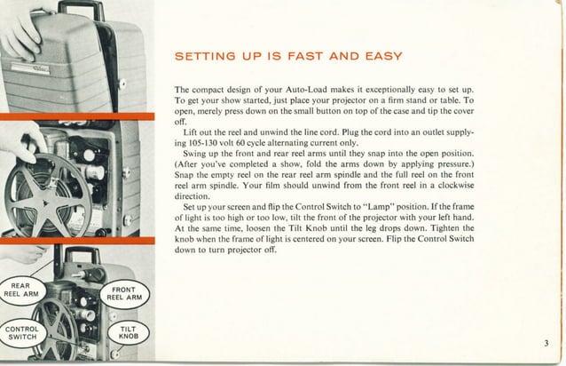 Bell & howell autoload 8mm projector user manual_english | PDF