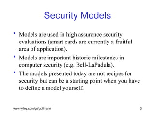 Bell LAPadula Model and its importance in security mechnism.ppt