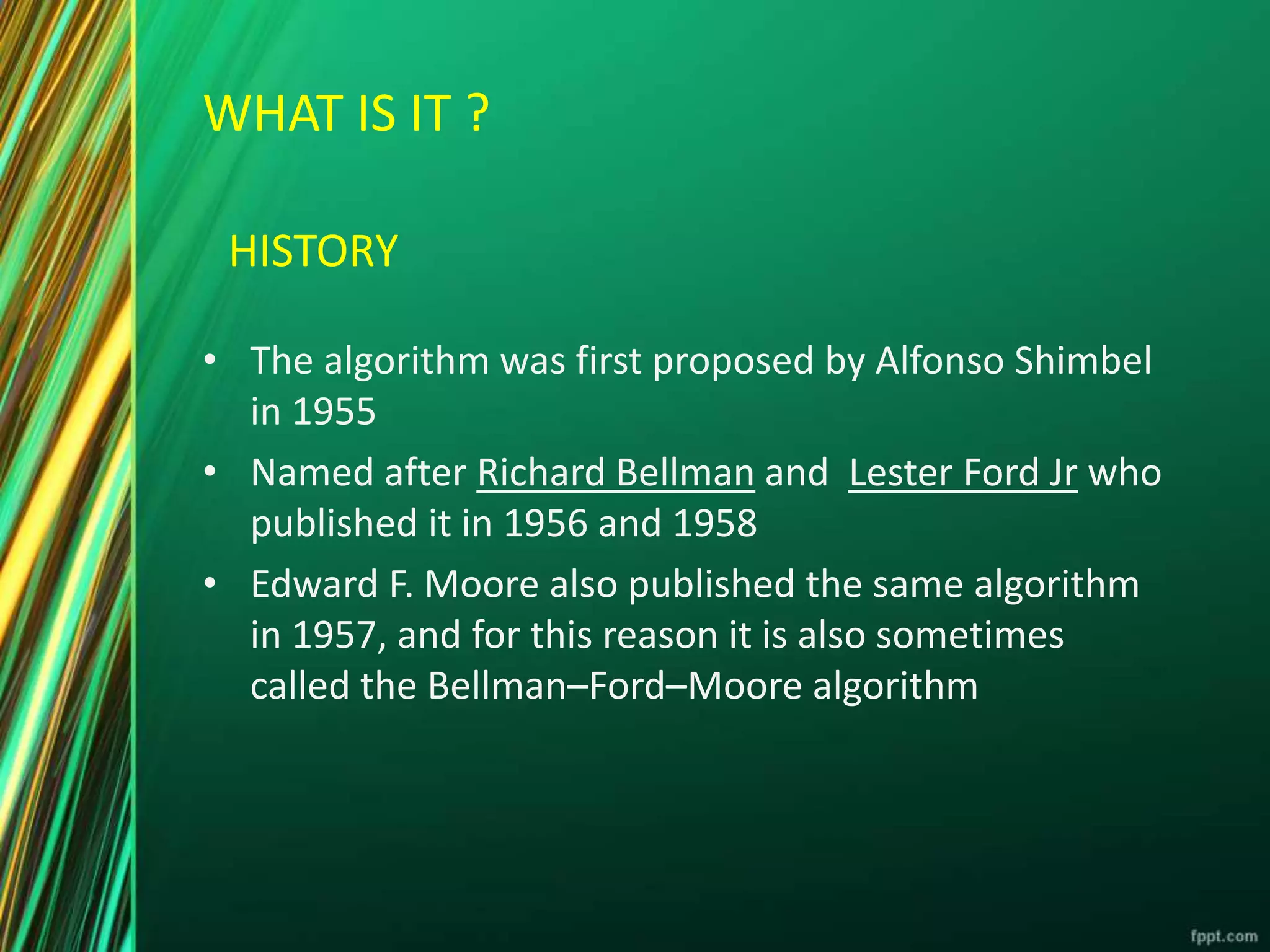 Bellman ford (part-i) | PPT