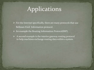 Bellman ford algorithm | PPTX