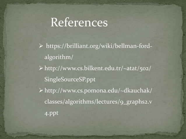 Bellman ford algorithm | PPTX