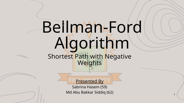 Bellman Fords Algorithm Presentation.pptx