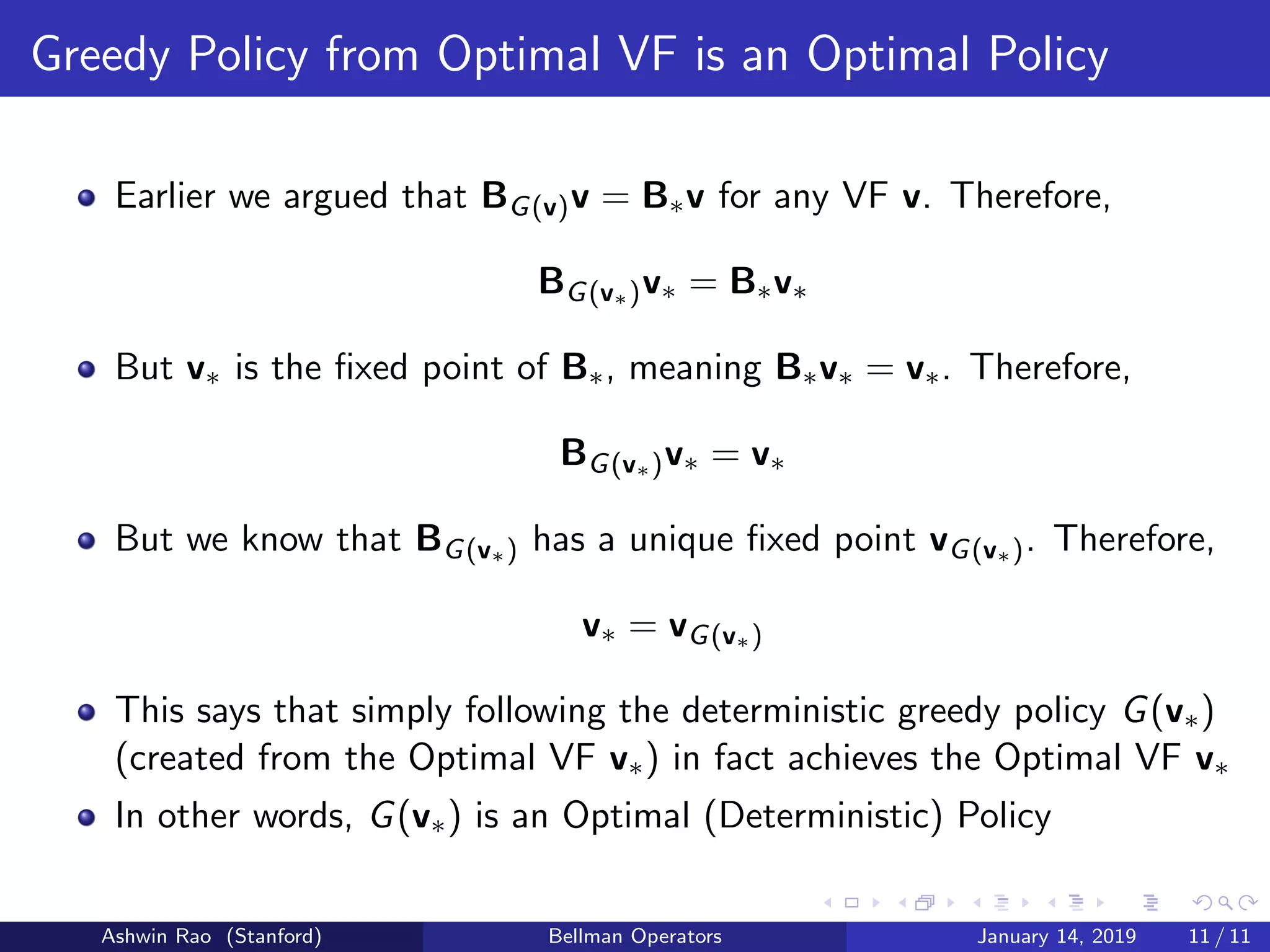 Understanding Dynamic Programming Through Bellman Operators Ppt