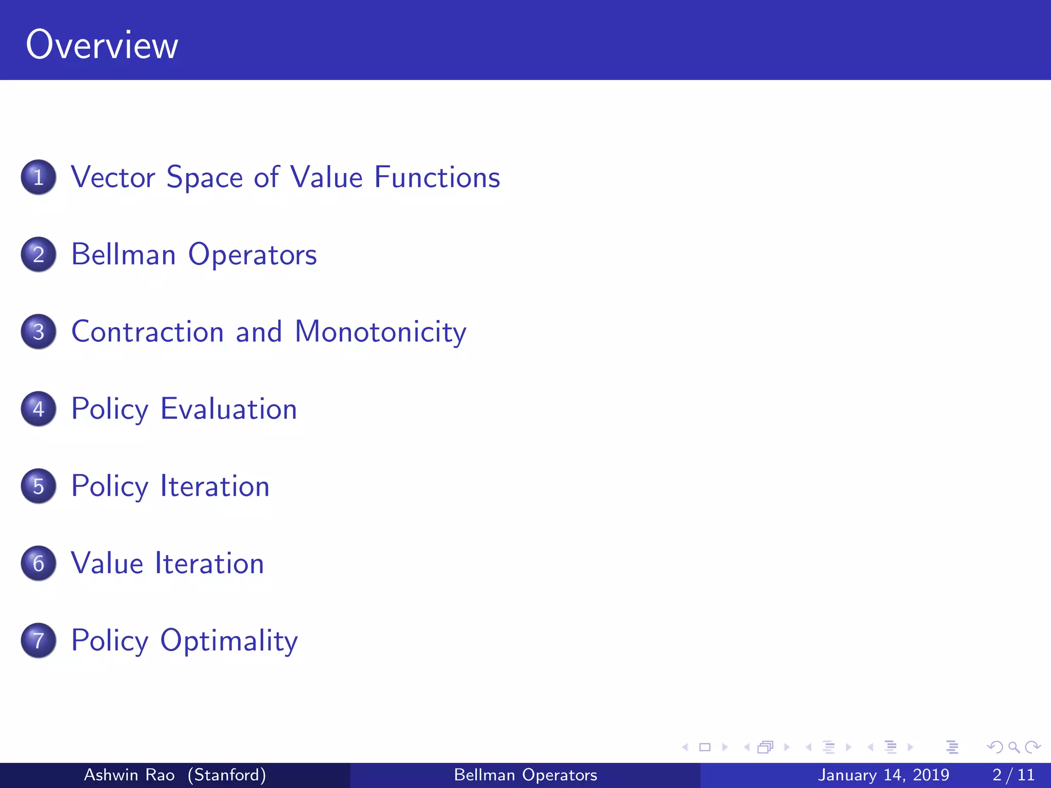 Understanding Dynamic Programming Through Bellman Operators Ppt