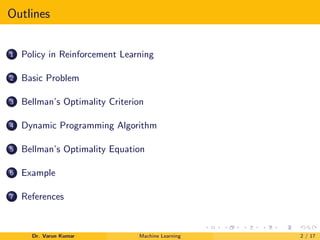 Role of Bellman's Equation in Reinforcement Learning | PDF