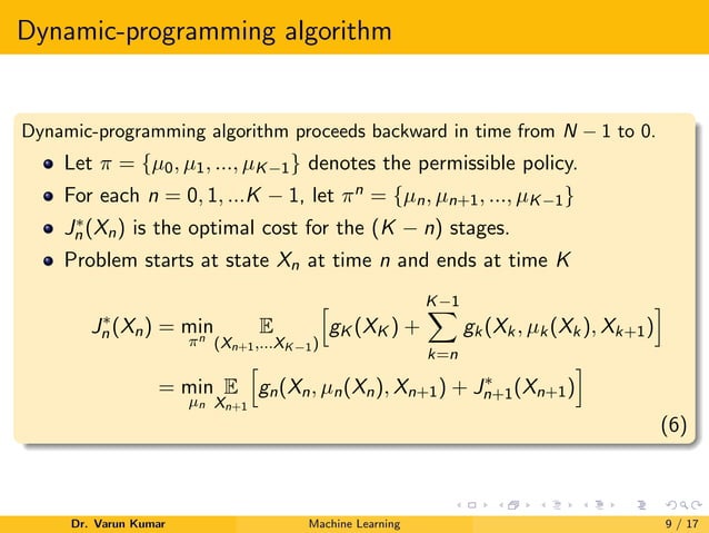 Role of Bellman's Equation in Reinforcement Learning | PPT
