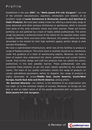 Bello jewels-pvt-ltd-gurgaon | PDF