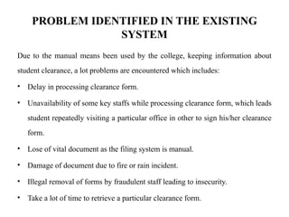 Design and Implementation of Online Student Clearance Management System ...