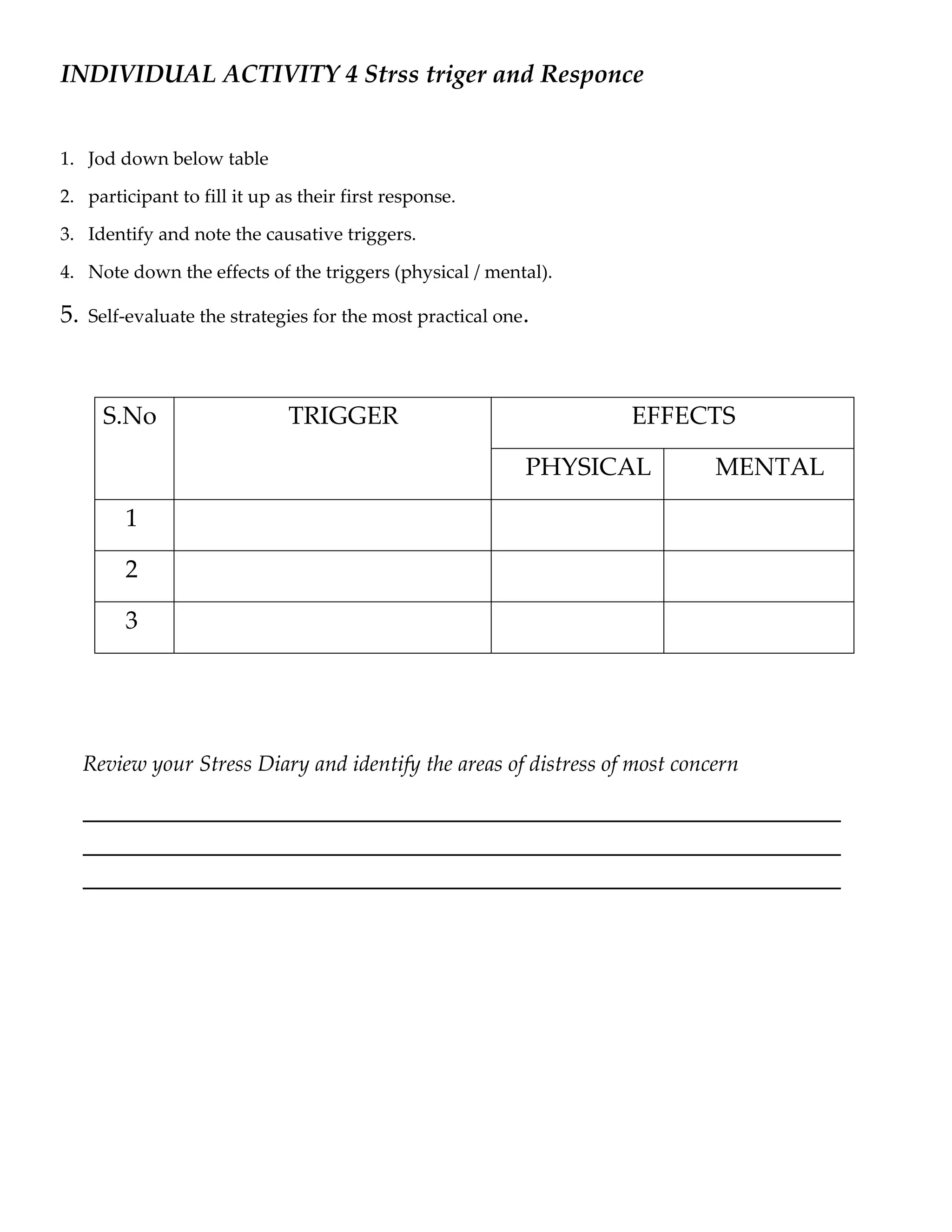 STRESS MANAGEMEMT WORKBOOK / MANUAL | PDF