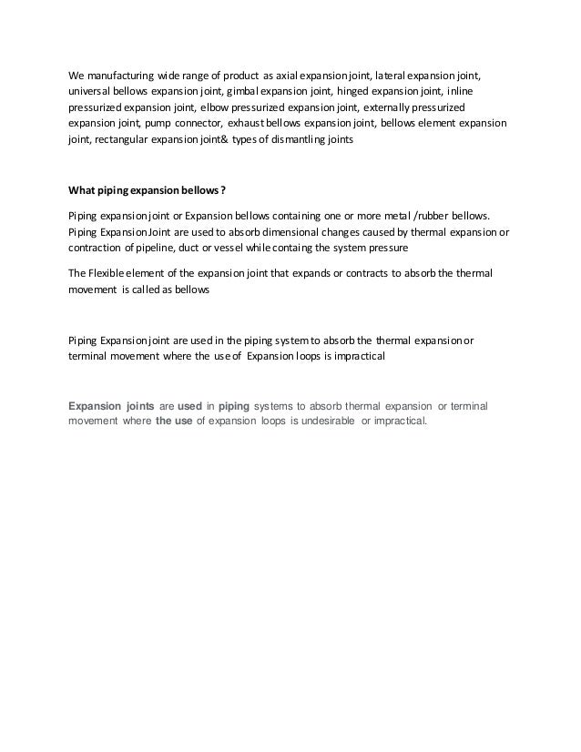 Bellows expansion joint | DOCX