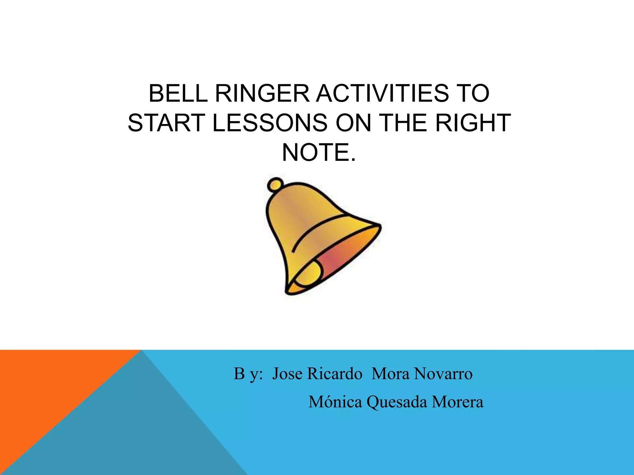 Bell ringer activities | PPT