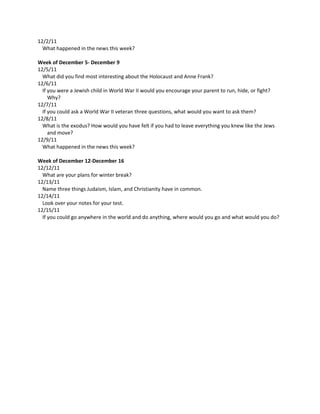 Bell ringers 2nd quarter | DOC