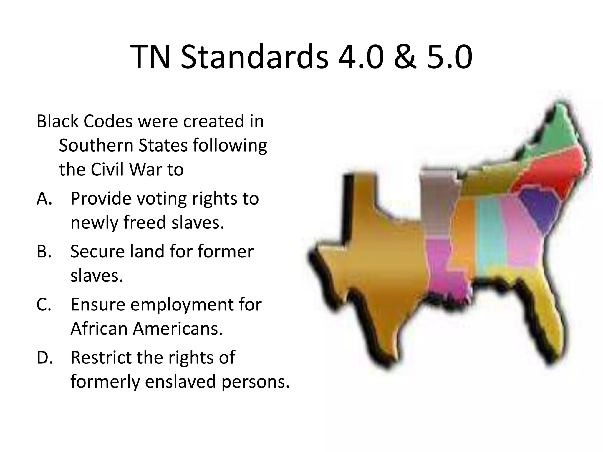 Bell ringers 6.1 for Reconstruction Era ( U. S. History) | PPTX