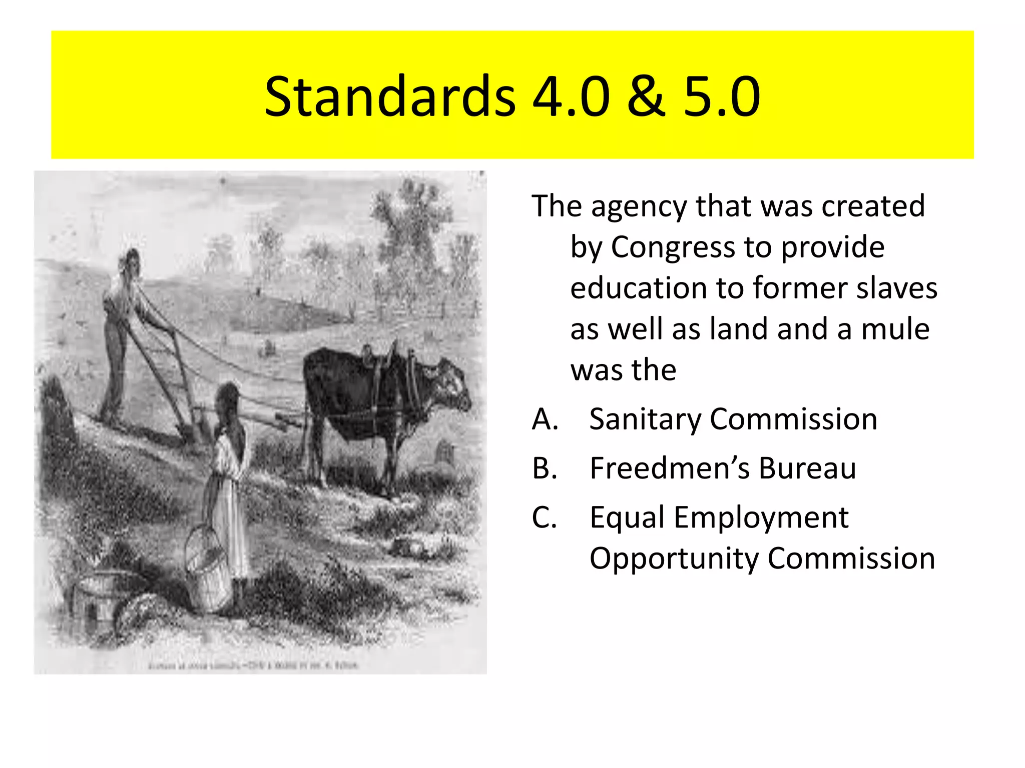 Bell ringers 6.1 for Reconstruction Era ( U. S. History) | PPTX