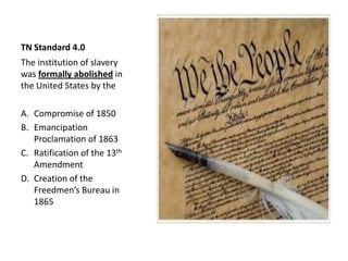 Bell ringers 6.1 for Reconstruction Era ( U. S. History) | PPTX