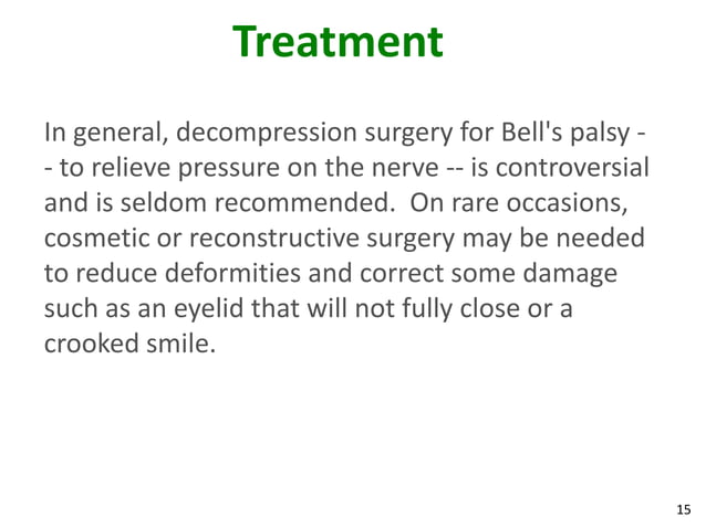 Bell's palsy | PPTX | Brain and Nervous System Disorders | Diseases and ...