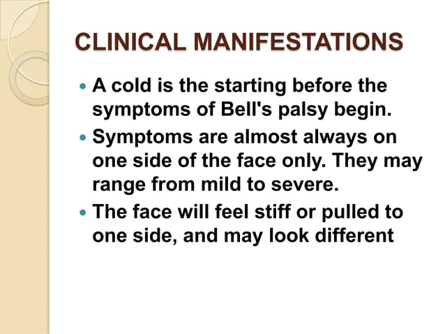 Bells palsy | PPTX | Ear, Nose and Throat Conditions | Diseases and ...