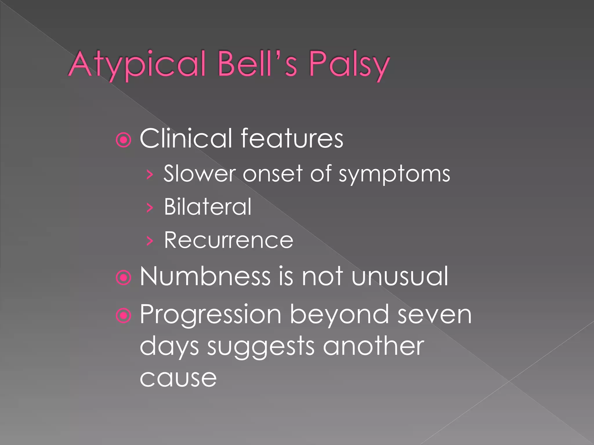 Bell's palsy | PPTX | Brain and Nervous System Disorders | Diseases and ...