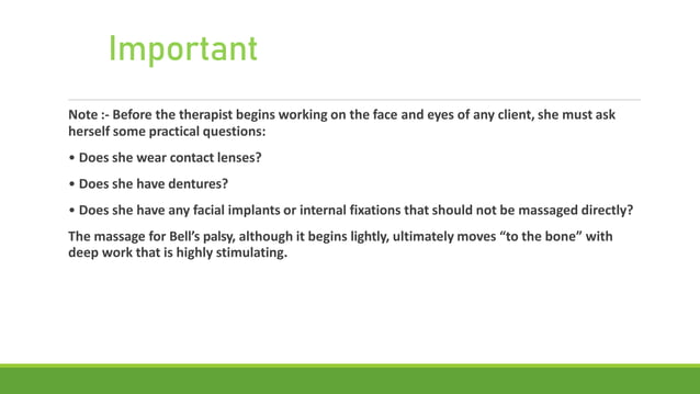 Bell's Palsy and PT Management.pptx | First Aid | Injuries