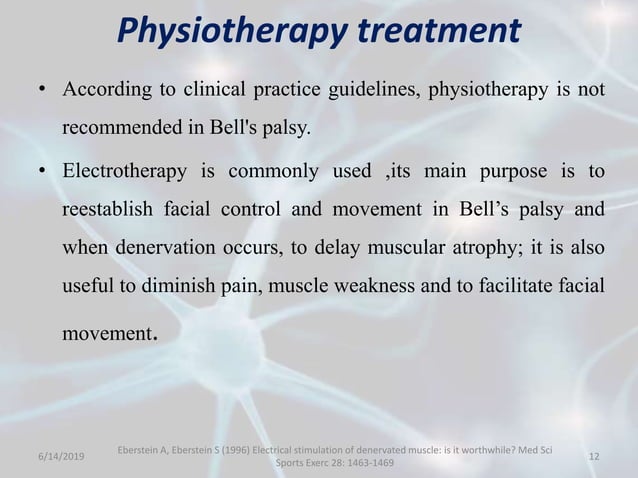 PHYSIOTHERAPY TREATMENT FOR BELL'S PALSY