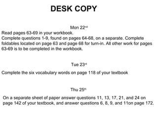 Bellwork Week 1 | PPT