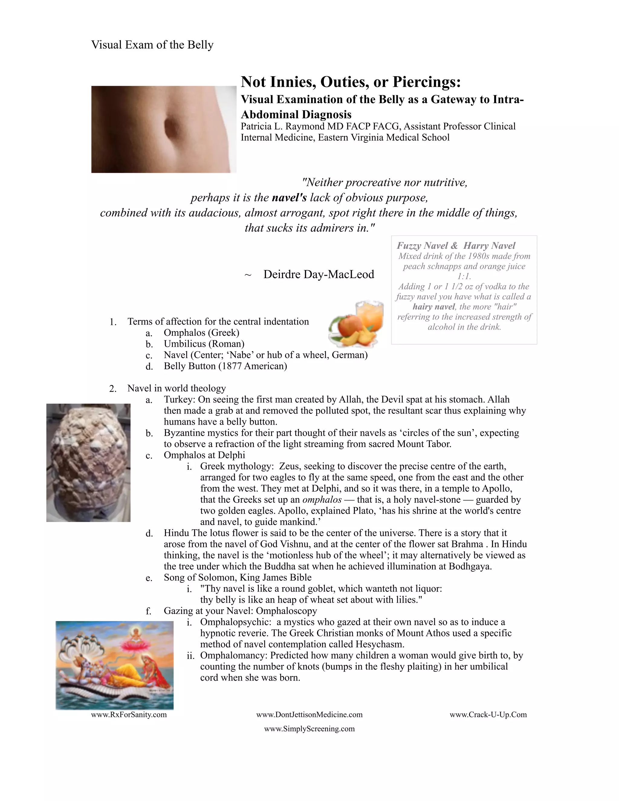 Belly Button CSGNA 2016 | PDF