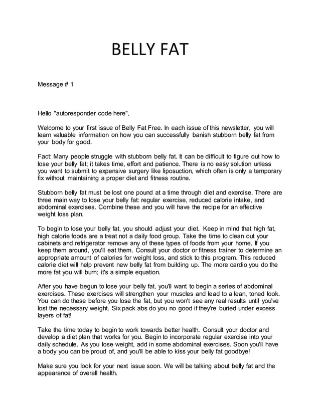 Belly fat | PDF