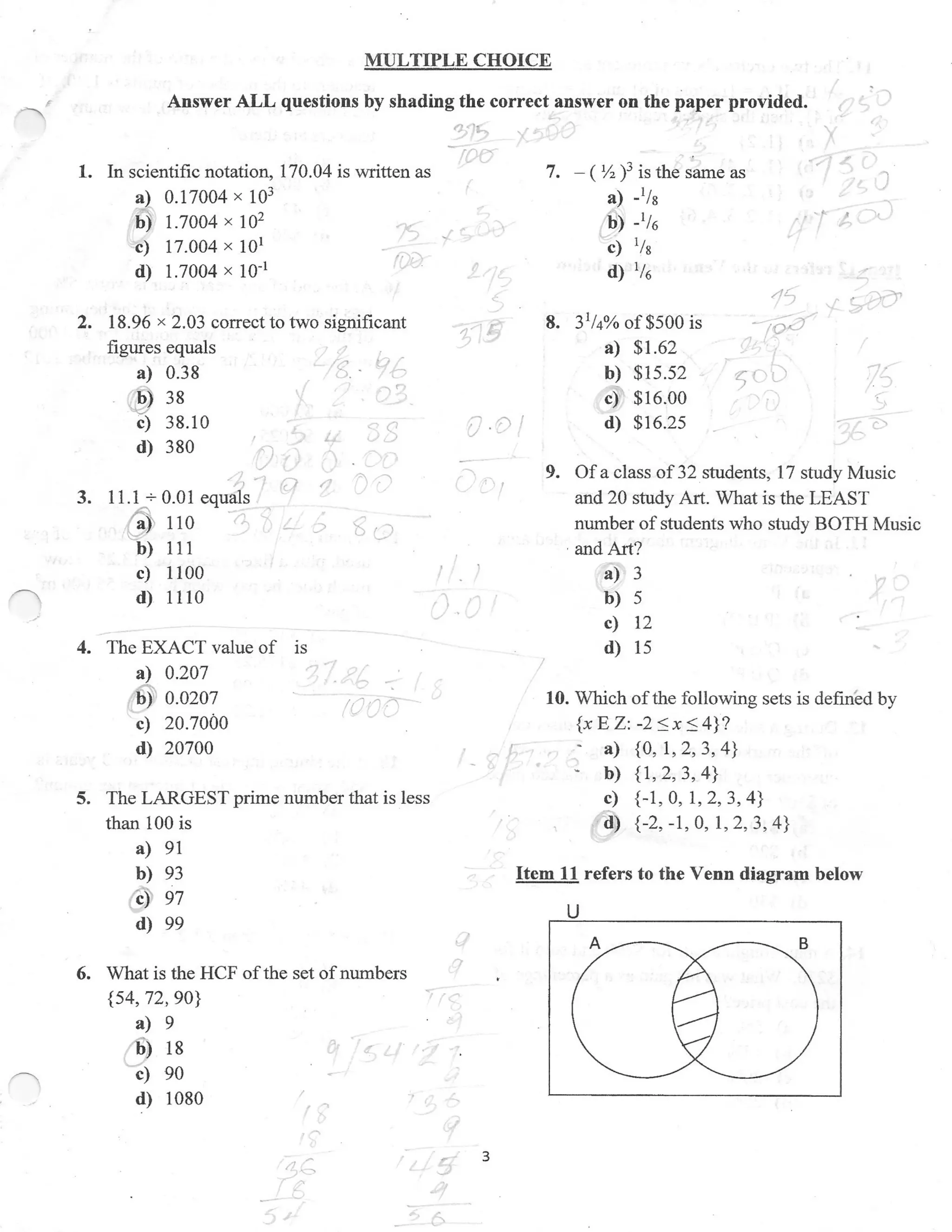 CSEC Mathematics Paper 01 | PDF