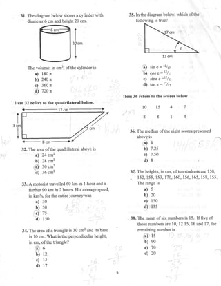 CSEC Mathematics Paper 01 | PDF