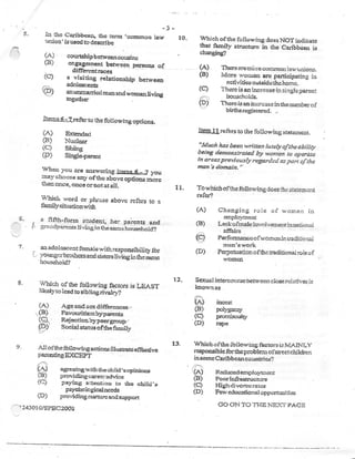 CSEC Social Studies Paper 1 | PDF