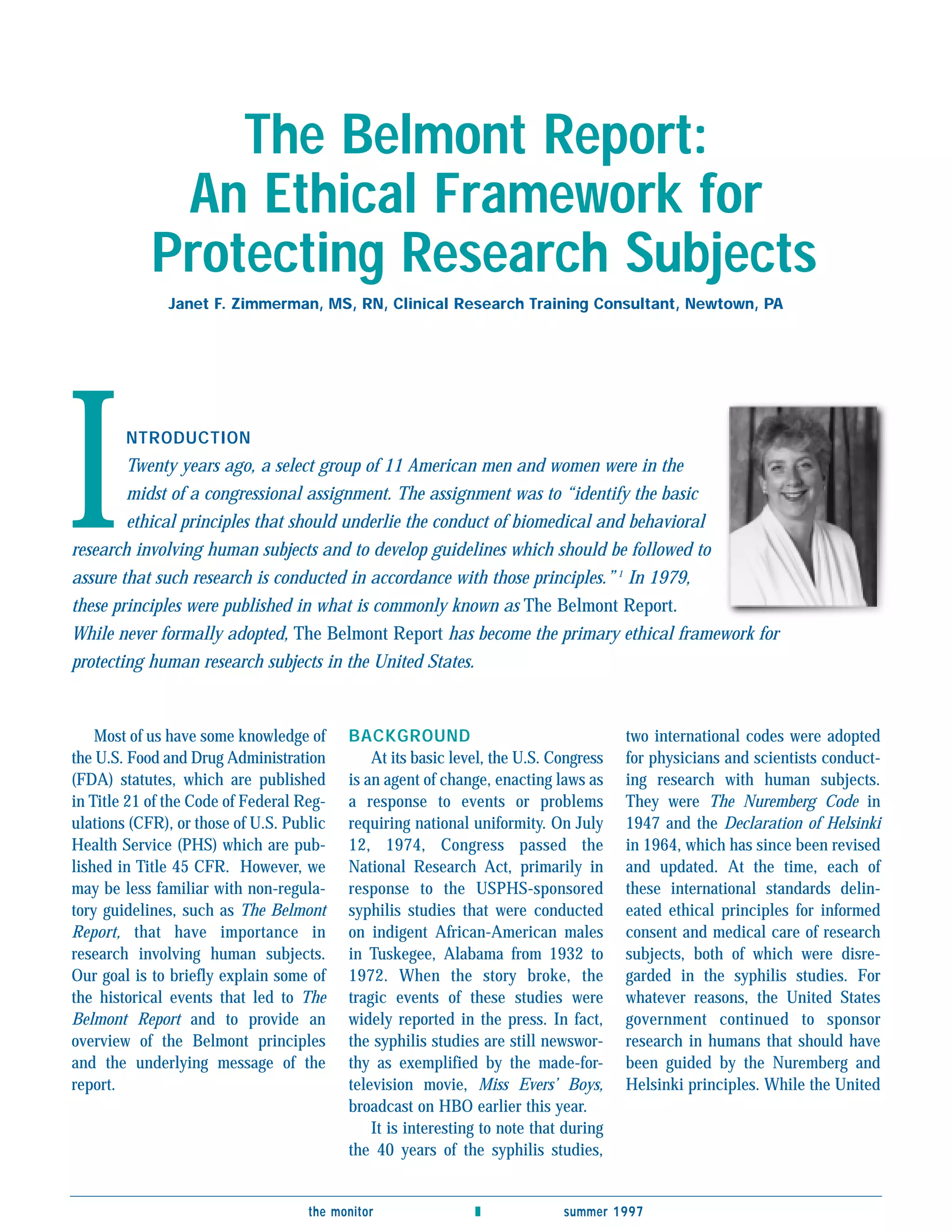 Belmont report | PDF