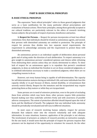 Belmont report | PDF
