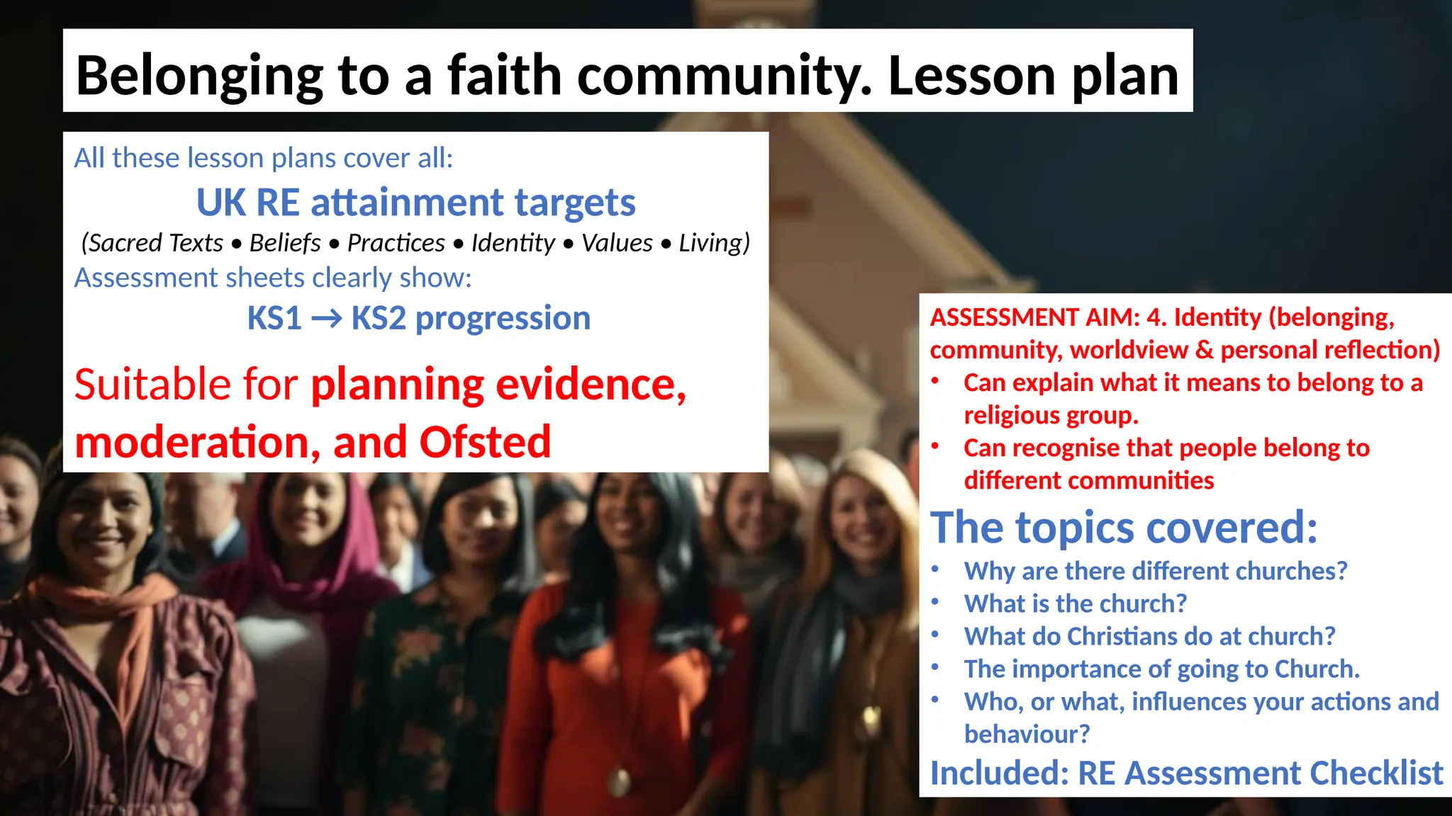 Belonging to a faith community lesson plan - conforms to UK RE ...