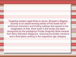 Beloved Children's Character Brayden's Stars in Five-Book Magic Journey ...