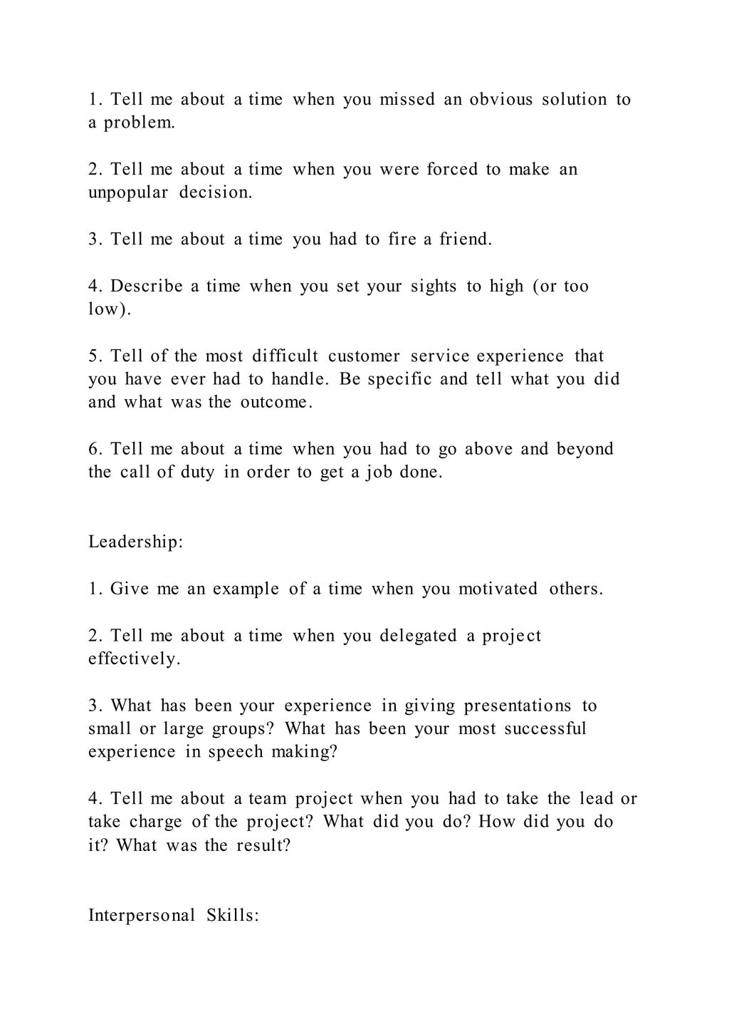 Below are the instructions for your Interview Exercise. This exercis | PDF