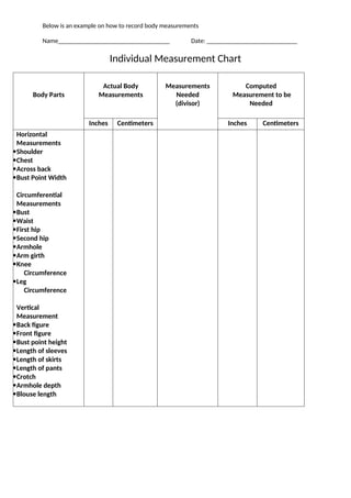 Below is an example on how to record body measurements.docx
