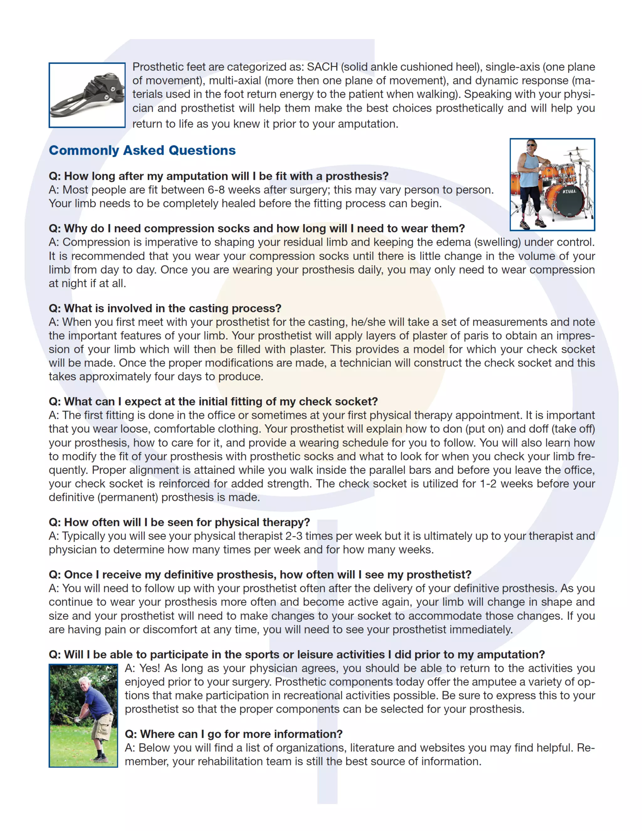 Below Knee Amputation An Overview of Prosthetic Care | PDF