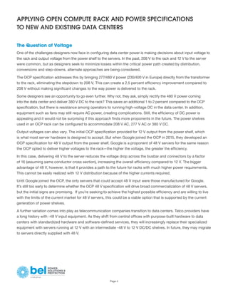 Bel Power Solutions: Applying Open Compute Rack (OCP) & Power ...